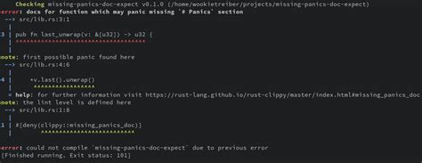 Missingpanicsdoc Doesnt Trigger On Expect · Issue 10240 · Rust