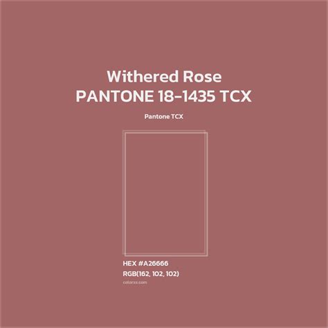 About Pantone 18 1435 Tcx Withered Rose Color Color Codes