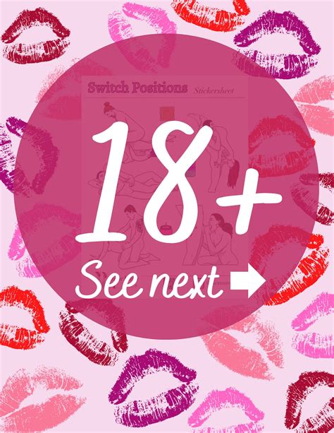 Switch Positions Erotic Vinyl Sticker Sheets Couple Aesthetic Stickers Sexy Kiss Cut Stickers