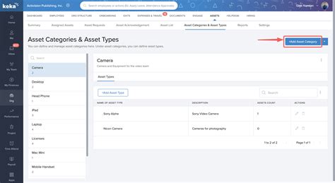 Asset Categories And Asset Types