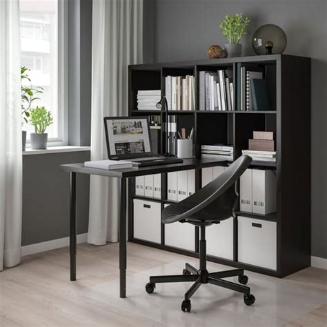 Kallax Linnmon Workstation Black Black Brown 577 8x543 4x575 8 Ikea