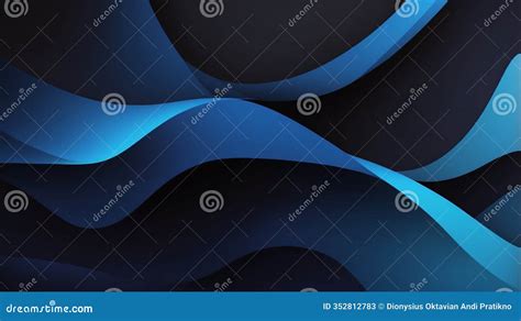 Abstract Blue Wave Pattern Fluid Layers And Dark Background Create A Modern And Dynamic Visual