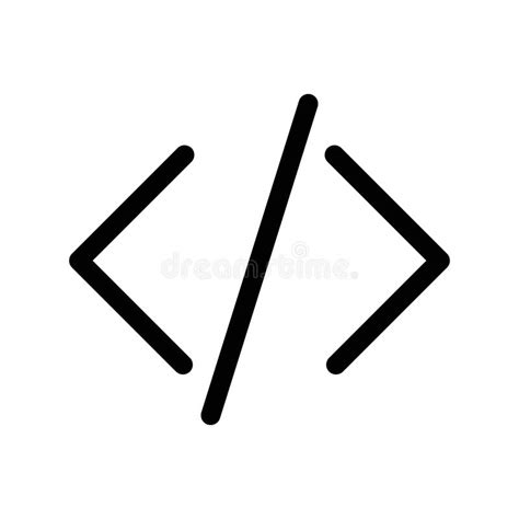 Coding Icon Linear Logo Mark In Black And White Stock Vector Illustration Of Coding