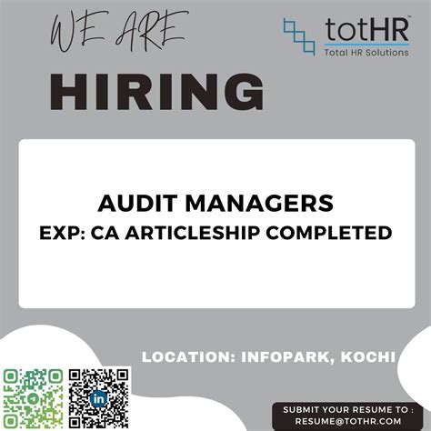 Tothr On Linkedin Audit Auditmanager Articleship Kochi Tothr