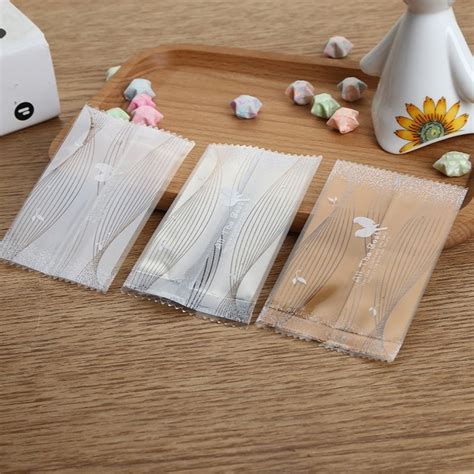 100pcs Cookie Pouch Candy Wrapper Cookie Candy Plastic Bag Heat Seal Wrapper Shopee Philippines