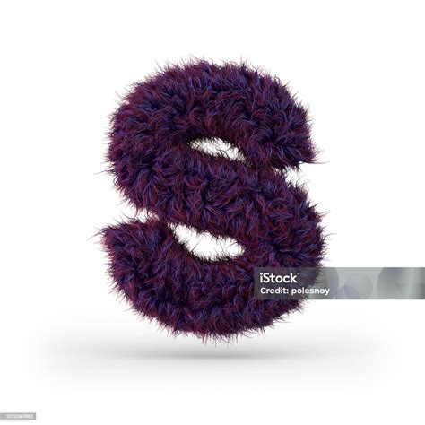 대문자 S 대문자 보라색 솜털과 모피 글꼴입니다 3d 3차원 형태에 대한 스톡 사진 및 기타 이미지 3차원 형태 개념 검은색 Istock