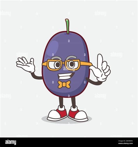 Purple Java Plum Mascot Character Vector Illustration Stock Vector Image And Art Alamy