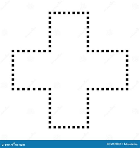 Cross Shape Dotted Symbol Vector Icon For Creative Graphic Design Ui