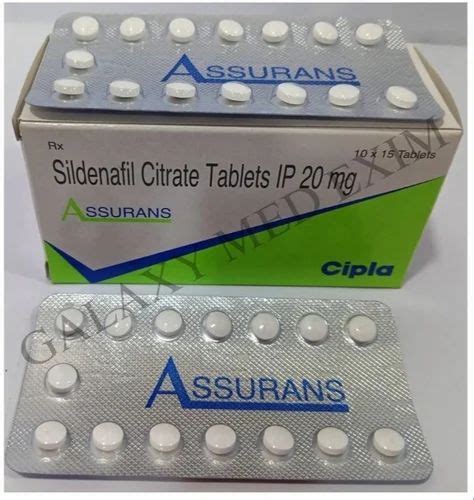 20mg Assurans Sildenafil Tablet At ₹ 550stripe Erectile Dysfunction
