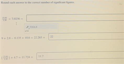 Solved Round Each Answer To The Correct Number Of Chegg Com