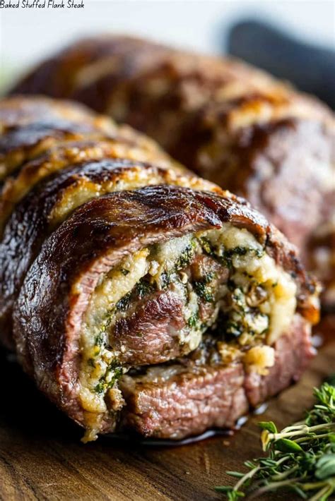 Baked Stuffed Flank Steak Justworthi