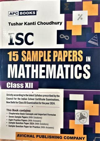 Buy APC Sample Papers In Mathematics Class ISC Book Online