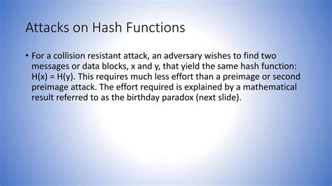 Information And Network Security 38 Birthday Attacks And Security Of