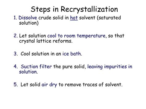ppt recrystallization lab powerpoint presentation free download id