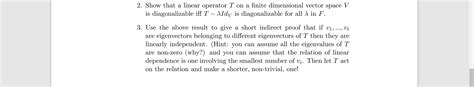 Solved Show That A Linear Operator T On A Finite Chegg