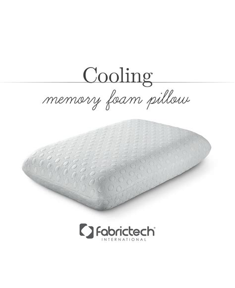 Fabric Tech Cool Cover Memory Foam Standard Pillow White Artofit