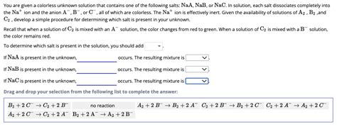 you are given a colorless unknown solution that