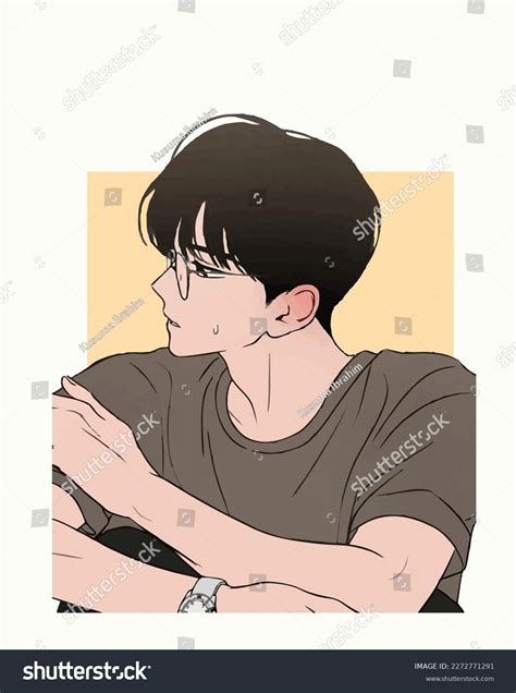 Anime Boy Glasses Illustration Stock Vector Royalty Free 2272771291