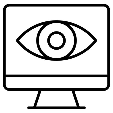 Remote Monitoring Icon Line Vector Illustration Vector Art At Vecteezy