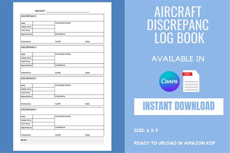 1 Aircraft Discrepancy Log Book Designs And Graphics
