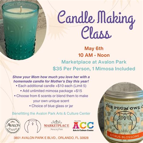 Candle Making Class Avalon Park Arts And Culture Center