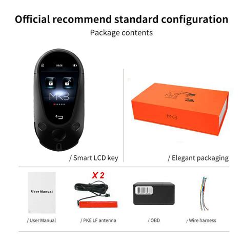 lcd universal key for all keyless car mercedes black mk3