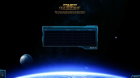 Swtor Blank Empty Server List