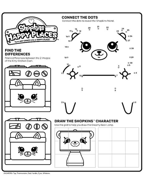 Mcdonalds Happy Meal Coloring Page And Activities Sheet Shopkins