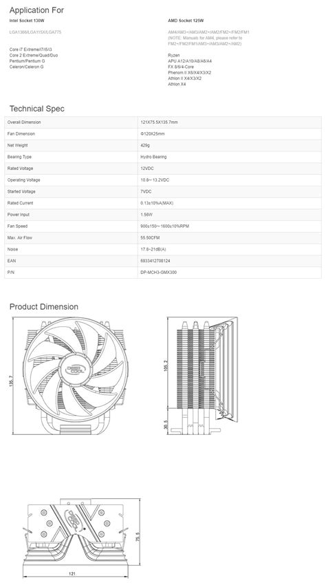 Buy Deepcool Gammaxx 300 CPU Cooler [DP-MCH3-GMX300] | PC Case Gear ...