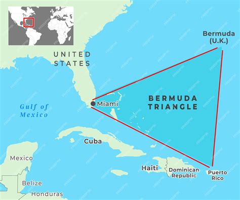 Premium Vector Bermuda Triangle Amp Devils Triangle Map Region In