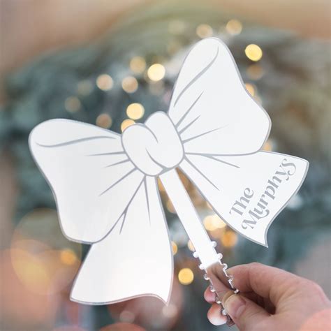 Personalised Christmas Bow Tree Topper By Inketch Inketch