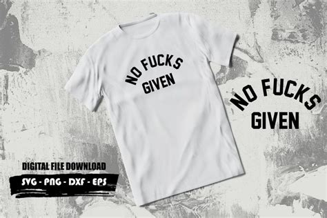 No Fucks Given Svg Tshirt Design Gravectory
