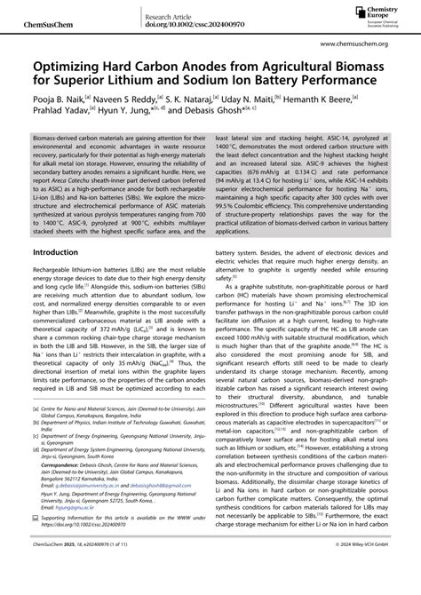 Optimizing Hard Carbon Anodes From Agricultural Biomass For Superior Lithium And Sodium Ion