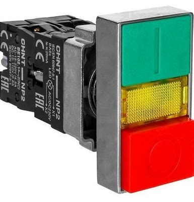 Pulsador doble luminoso led metálico Vca Mercantil Eléctrico