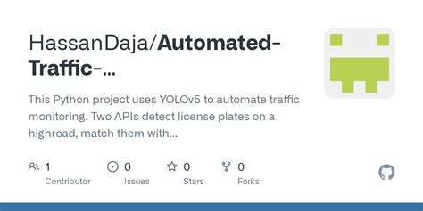 github hassandaja automated traffic monitoring system this python