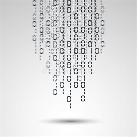 abstract illustration vector streaming binary code background stock