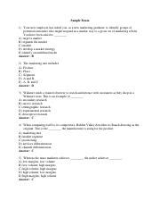 Midterm Sample Exam With Answers Pdf Sample Exam Your New Employer Has Asked You As A New