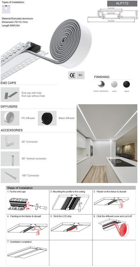 Trimless Drywall Light Profiles For Continuous Linear Lighting
