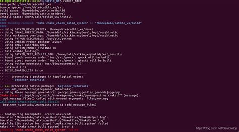 在catkinmake Install中出现invoking Make Cmakecheckbuildsystem Failed