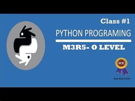 M R O Level Introduction To Python Class YouTube