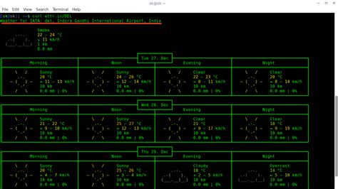 how to check weather details from command line in linux ostechnix