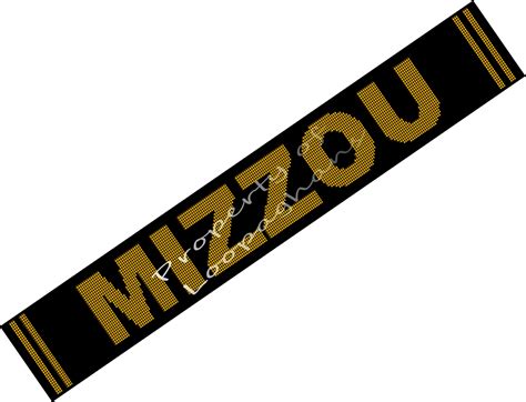 Missouri Tigers Crochet Scarf Pattern Graph Loopaghans Custom Crochet