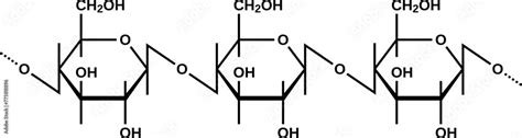 Cellulose Structural Formula Vector Illustration Stock Vector Adobe