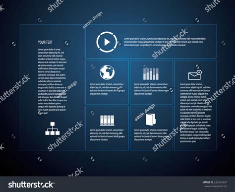 Webdesign Template Metro Style Social Media Stock Vector Royalty Free