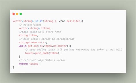 Implement The Split Function In C Using Stringstream