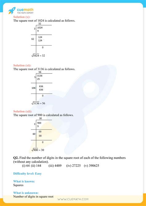 Ncert Solutions Class 8 Maths Chapter 6 Squares And Square Roots