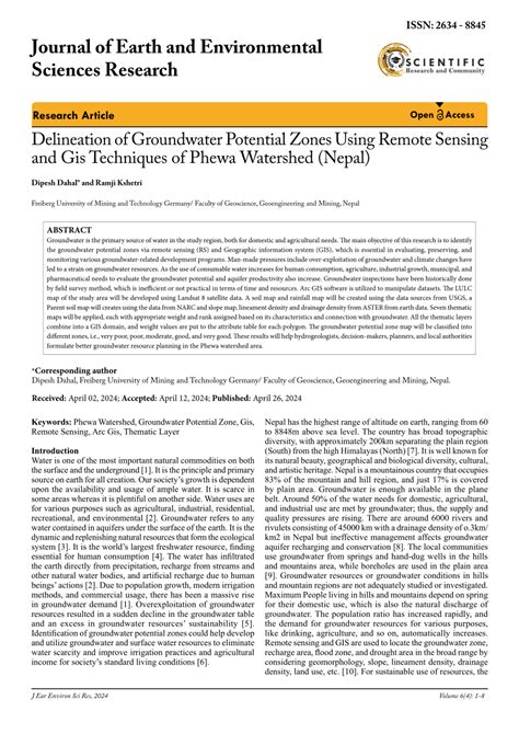 Pdf Delineation Of Groundwater Potential Zones Using Remote Sensing And Gis Techniques Of
