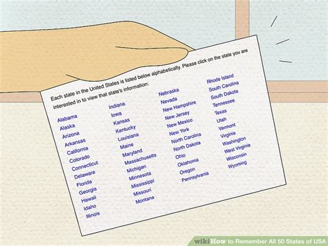 How To Remember All 50 States Of Usa 11 Steps With Pictures