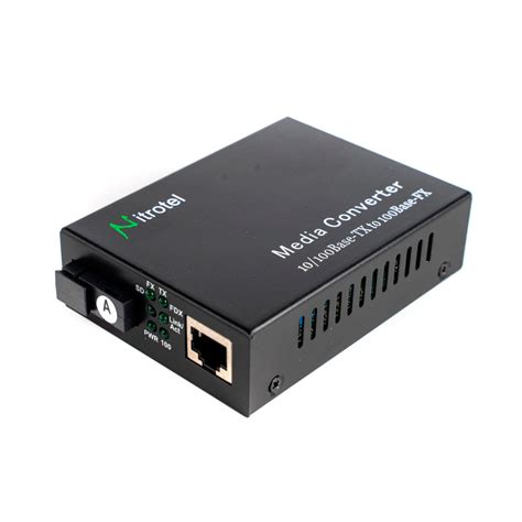 Convertidor De Medio 1 100m 2 Hilos Monomodo 20km