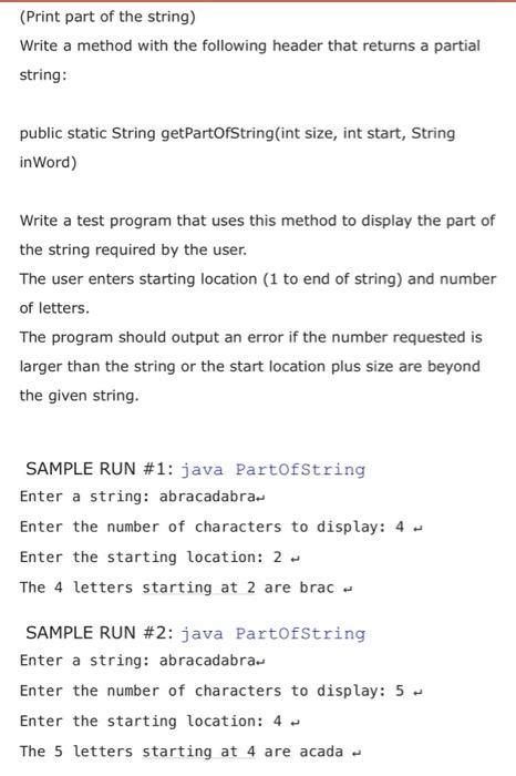 Solved Use This Header That Returns A Partial Stringpublic